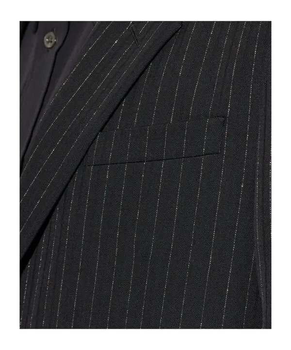 Alexander McQueen Single Breasted Lurex Thread Blazer