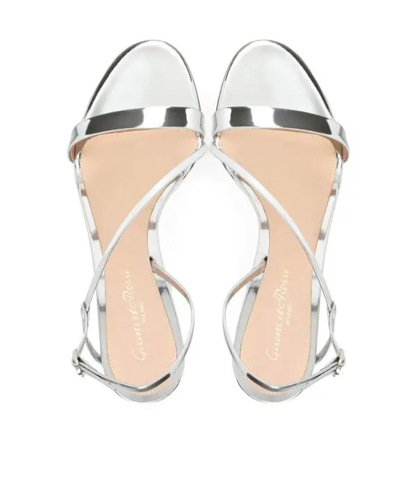 GIANVITO ROSSI Strappy Heeled Sandals - Silver