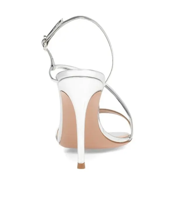 GIANVITO ROSSI Strappy Heeled Sandals - Silver
