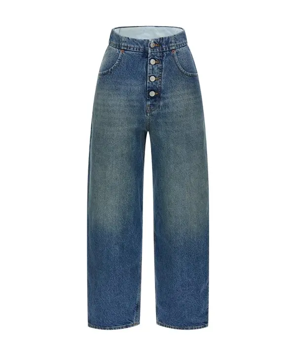 MAISON MARGIELA High-rise Straight-leg Jeans - Light Blue