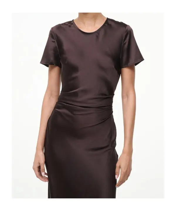 Staud Marcel Draped Midi Dress - Black