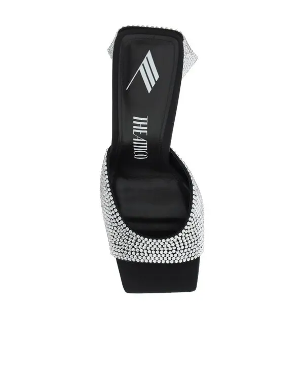 Attico Devon Embellished Slip-on Mules - Black
