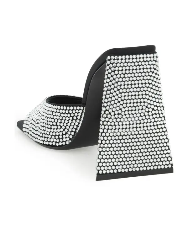 Attico Devon Embellished Slip-on Mules - Black