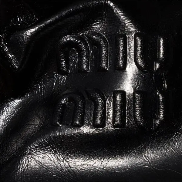 Miu Miu Shiny Leather Handbag - Black