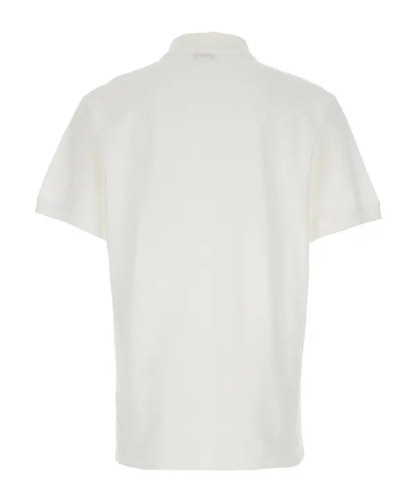 Alexander McQueen Logo Embroidered Short-sleeved Polo Shirt - White