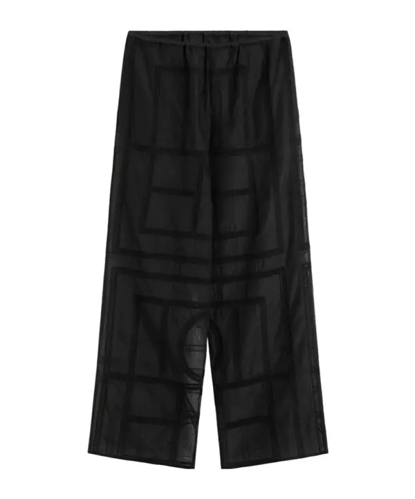 TOTEME Straight Wide-leg Trousers - Black