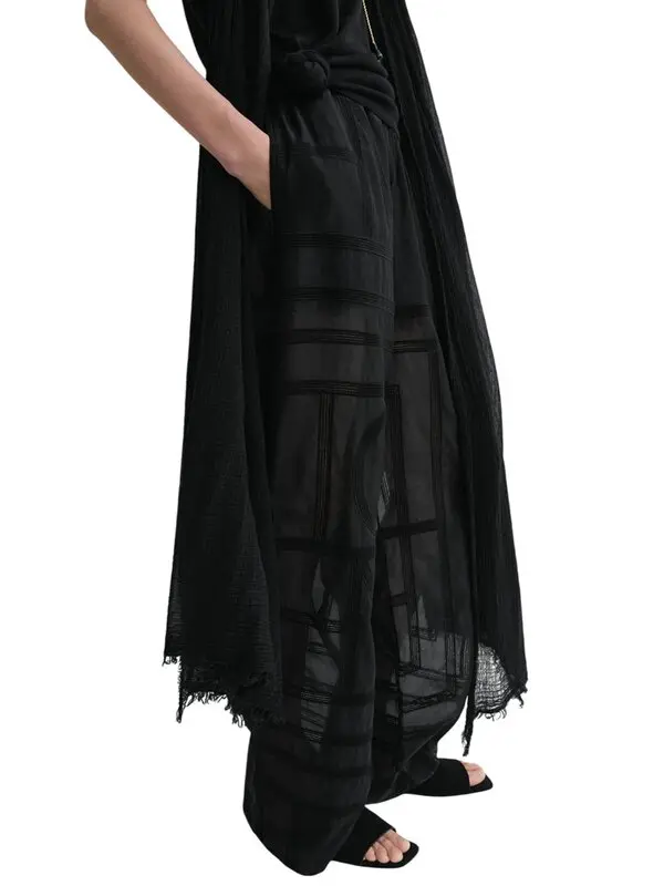 TOTEME Straight Wide-leg Trousers - Black
