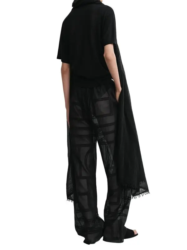 TOTEME Straight Wide-leg Trousers - Black