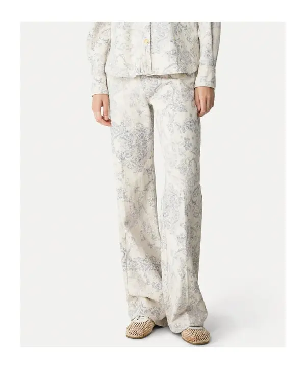 FORTE_FORTE Printed Paisley Trousers