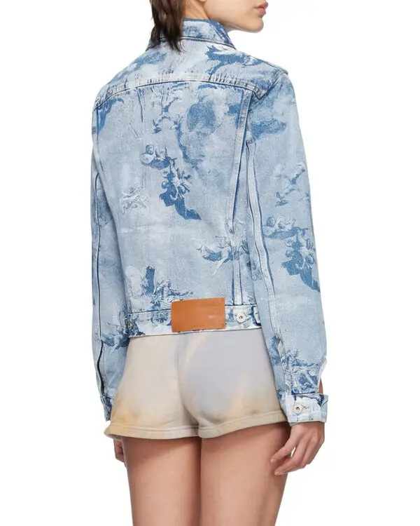 Off-White Cut-out Long-sleeved Denim Jacket