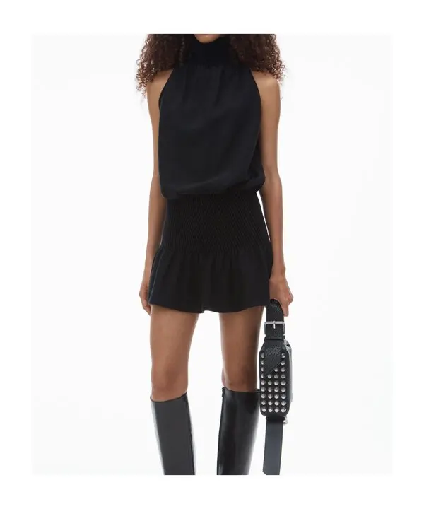 Alexander Wang Ruched Halterneck Mini Dress
