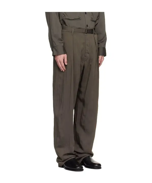 LEMAIRE Front Pleat Belted Pants