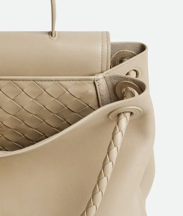 Bottega Veneta Braided Top Handle Shoulder Bag - Nude