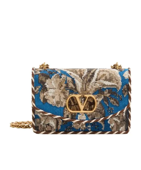 Valentino Garavani Vain Embroidered Shoulder Bag