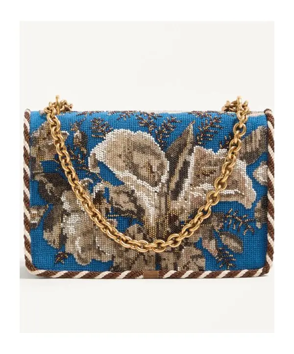 Valentino Garavani Vain Embroidered Shoulder Bag