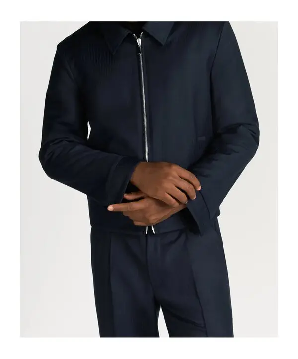 Dior Reversible Quilted Cannage Zipped Jacket - Blue