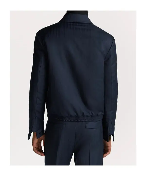 Dior Reversible Quilted Cannage Zipped Jacket - Blue