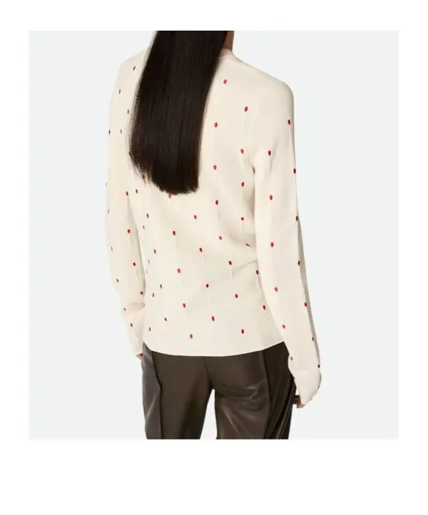 Bottega Veneta Embroidered Matches Long Sleeve Top