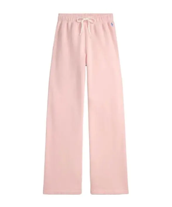 Polo Ralph Lauren Wide-leg Logo Embroidered Drawstring Pants - Pink