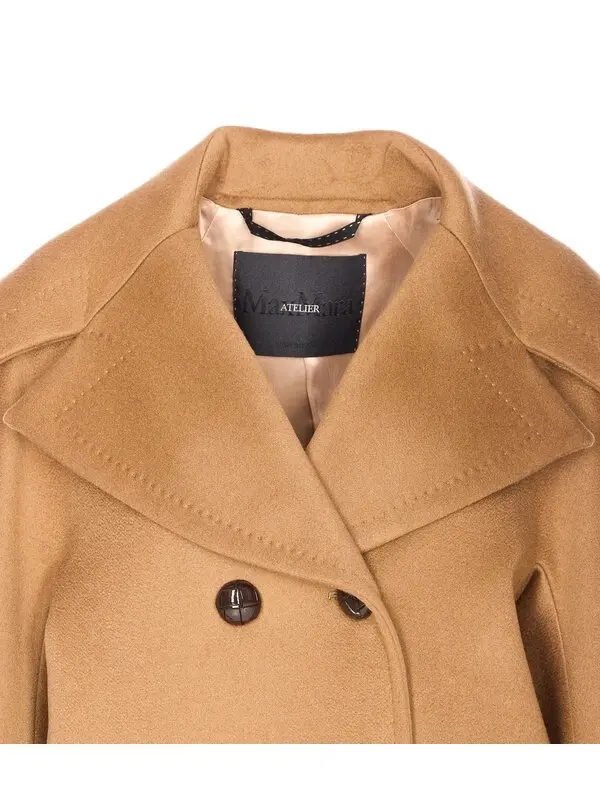 Max Mara Double-breasted Long-sleeved Coat - Brown
