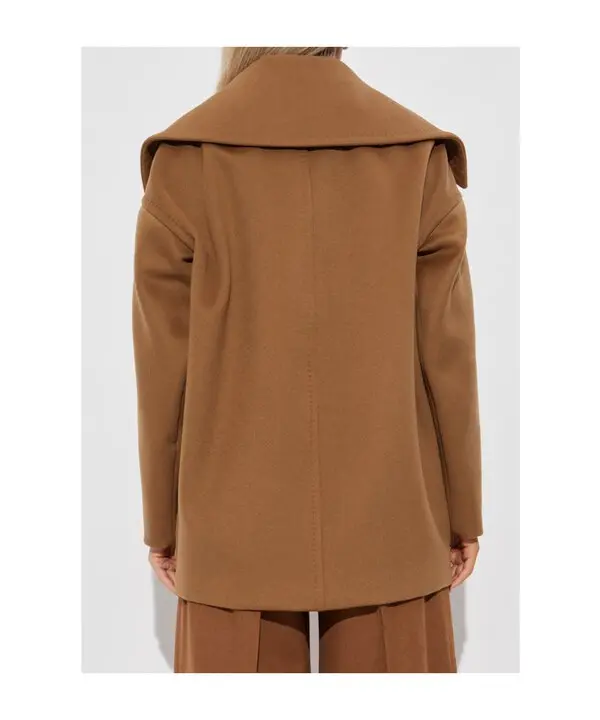 Max Mara Double-breasted Long-sleeved Coat - Brown