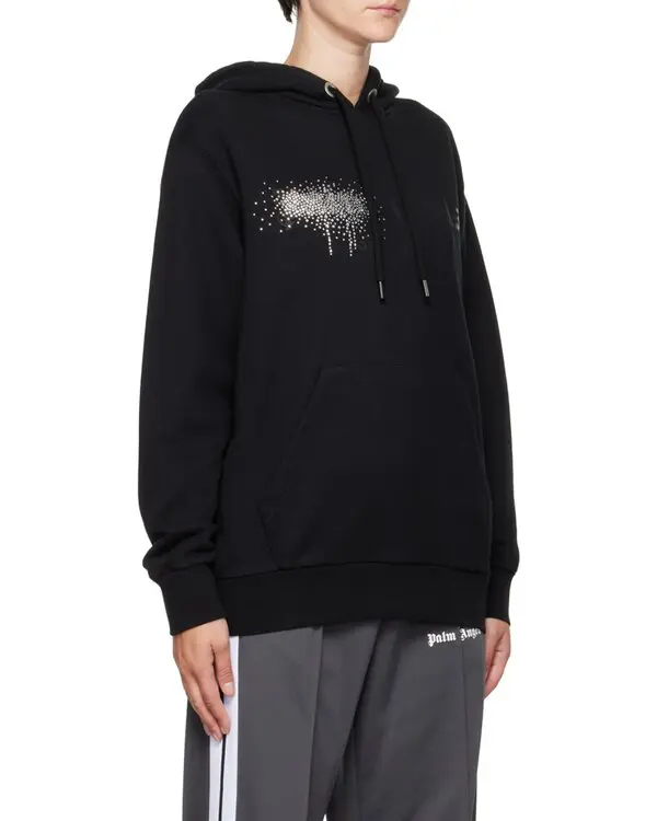 Palm Angels Embellished Logo Drawstring Hoodie