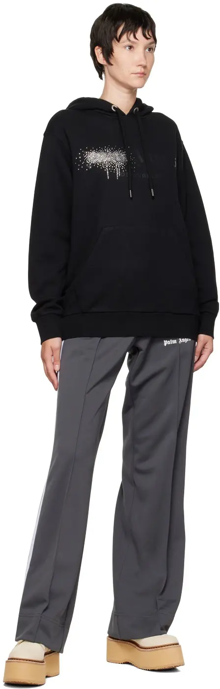 Palm Angels Embellished Logo Drawstring Hoodie