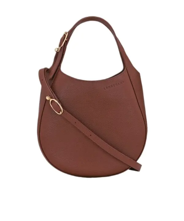 Longchamp Le Foulonné Grained-leather Tote Bag - Coffee