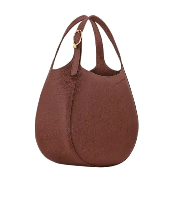 Longchamp Le Foulonné Grained-leather Tote Bag - Coffee