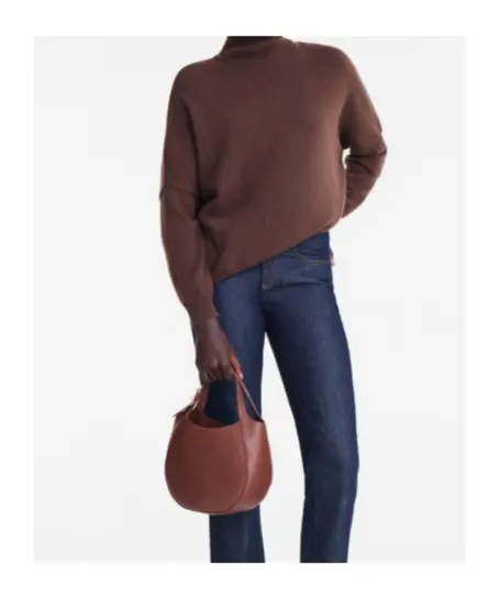 Longchamp Le Foulonné Grained-leather Tote Bag - Coffee