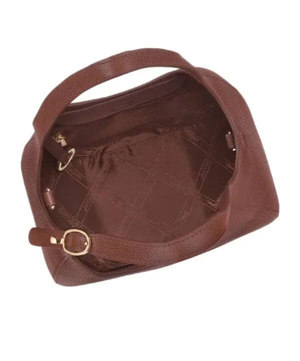 Longchamp Le Foulonné Grained-leather Tote Bag - Coffee