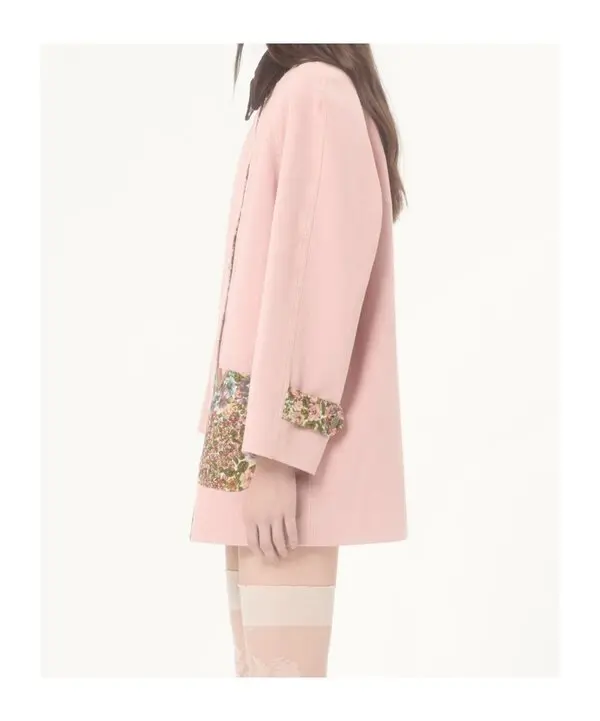 Valentino Garavani Floral Pocket Denim Peacoat