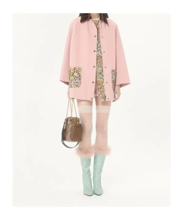 Valentino Garavani Floral Pocket Denim Peacoat