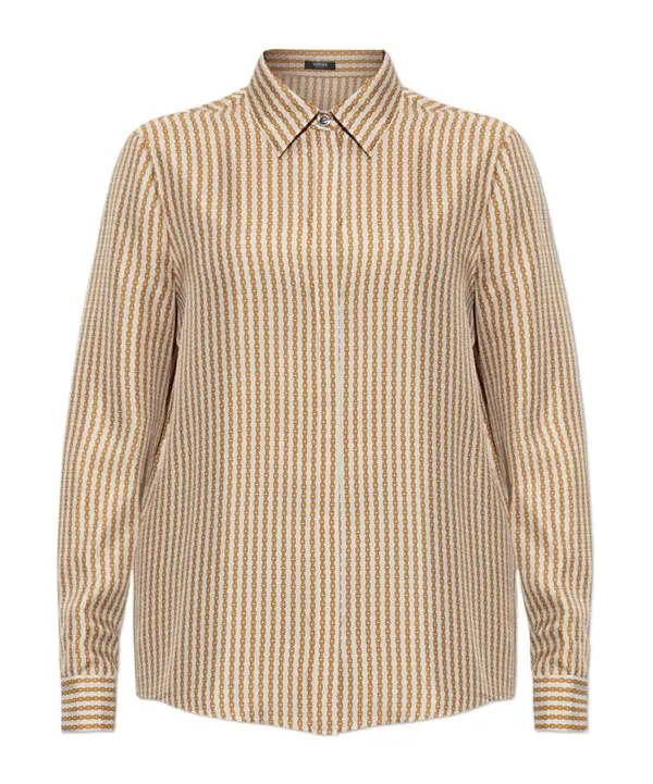 Versace Chain Print Long-sleeved Shirt