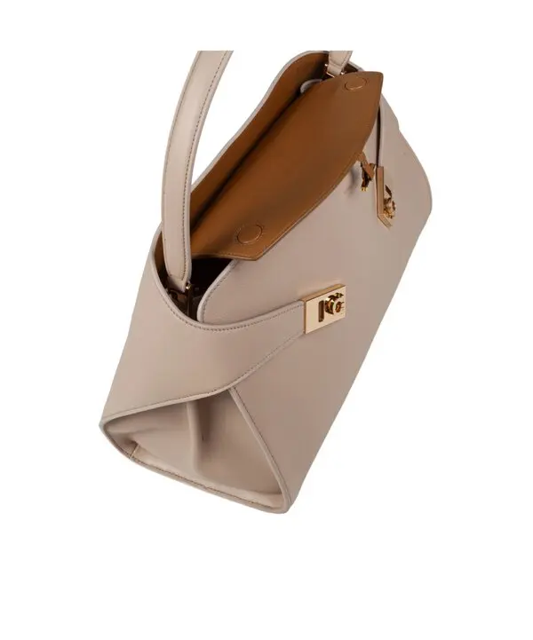 FERRAGAMO Hug Soft Shoulder Bag - Nude