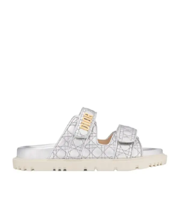 Dior Open Toe Embellished Sandals - White