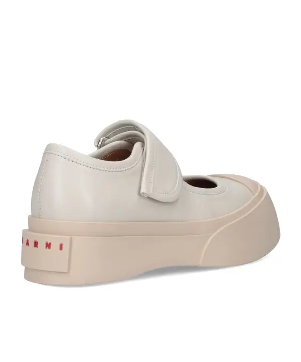 Marni Mary Jane Round-toe Sneakers With Platform Sole - Nude