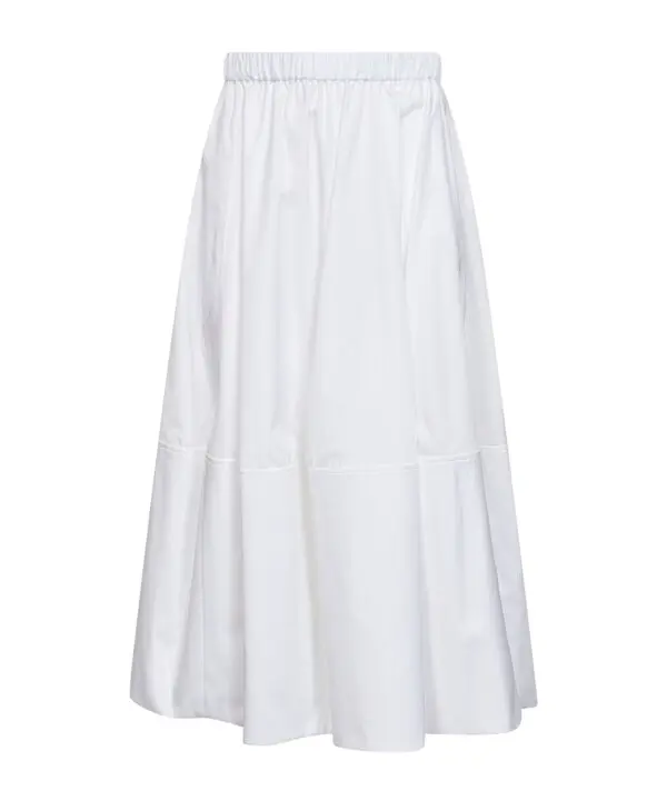 Co Tiered Gathered Midi Skirt