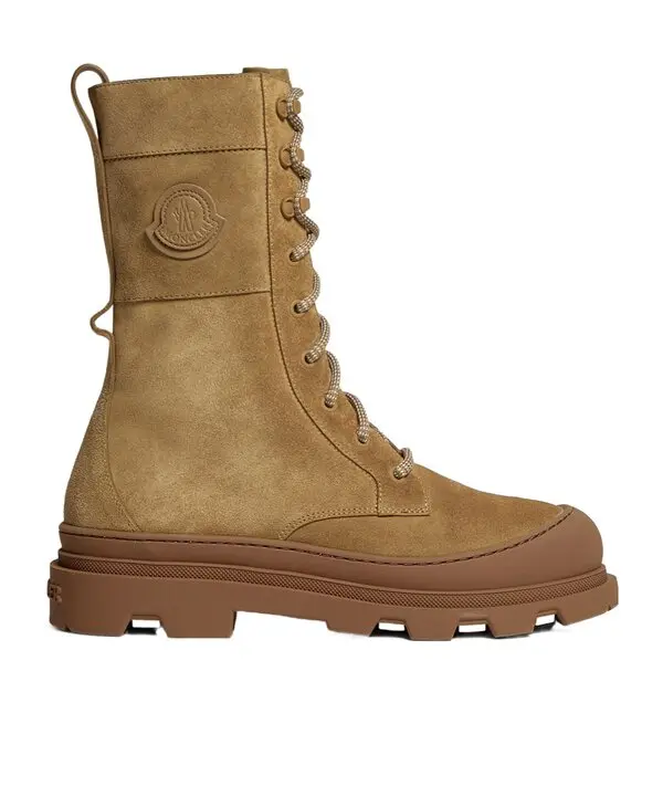 Moncler Vera High-top Lace-up Boots - Camel