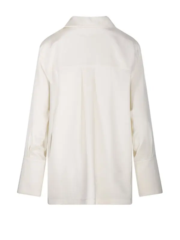 Max Mara Dover V-neck Long-sleeved Top - White