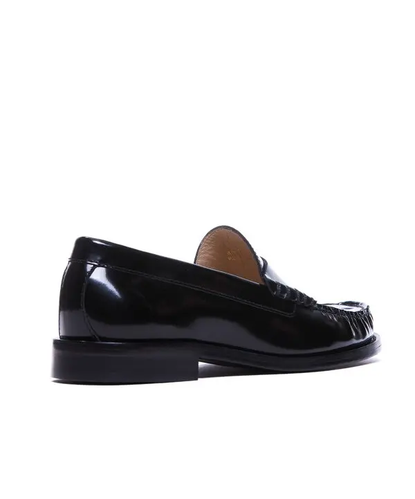 STUART WEITZMAN Round Toe Loafers - Black