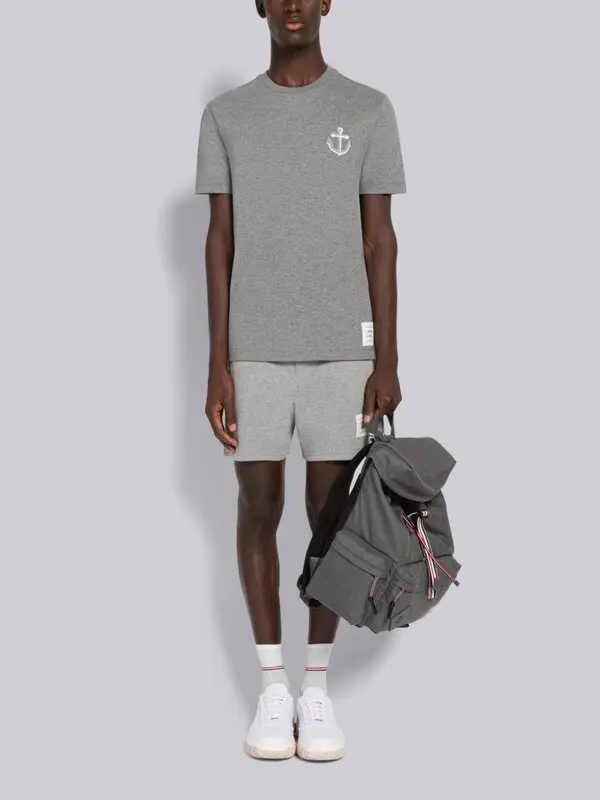 Thom Browne Anchor Embroidered Crewneck T-shirt