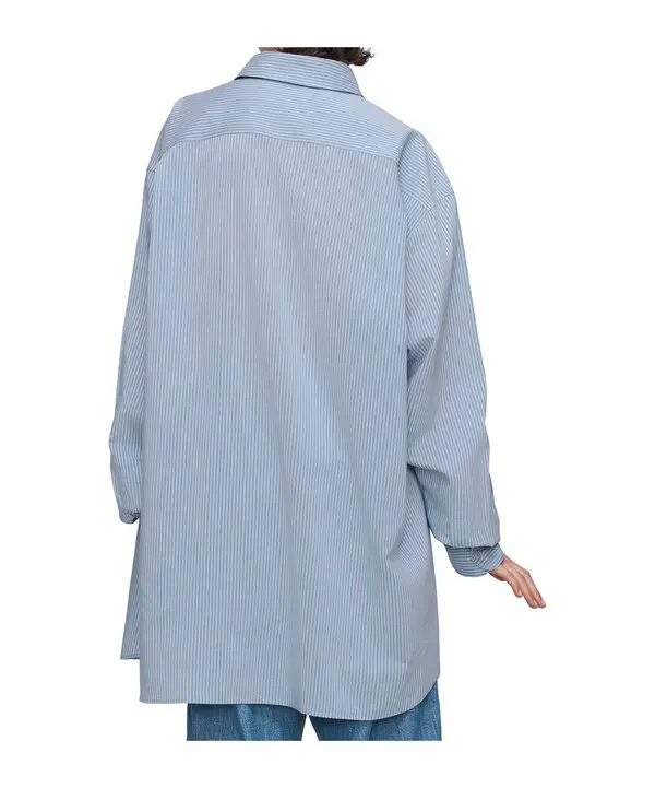 MAISON MARGIELA Oversized Striped Cotton Silk Shirt