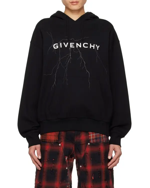 Givenchy Logo Printed Drawstring Hoodie