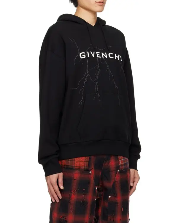 Givenchy Logo Printed Drawstring Hoodie