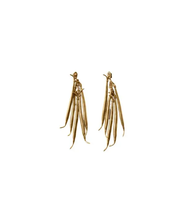 Jacquemus Gold-toned Haricots Drop Earrings - Yellow