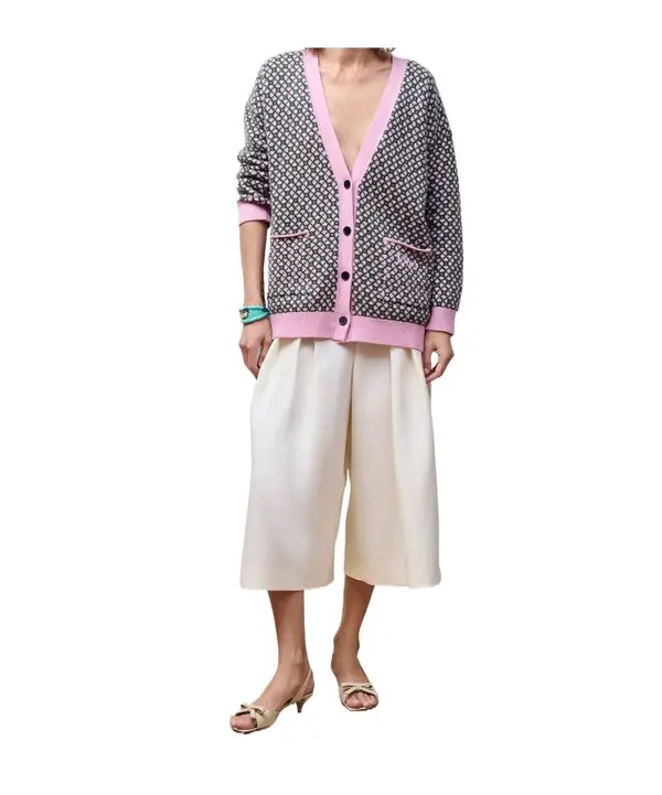 Dior Oversized Cardigan With Embroidered Signature