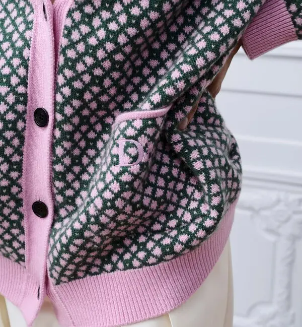 Dior Oversized Cardigan With Embroidered Signature