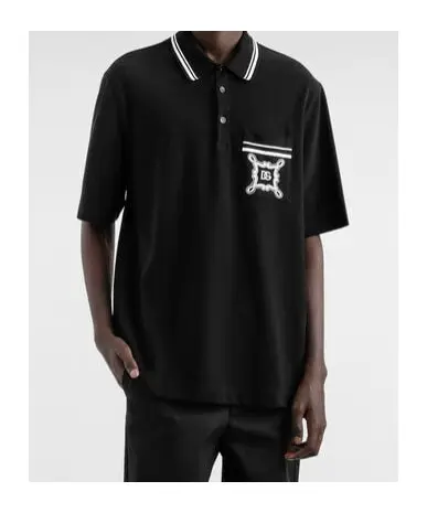 Dolce & Gabbana Dolce Gabbana Logo Embroidered Polo Shirt