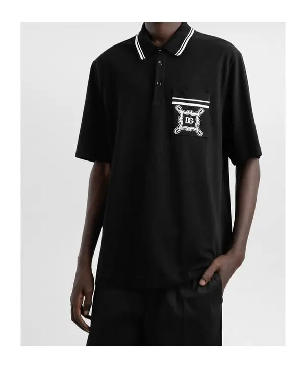Dolce & Gabbana Dolce Gabbana Logo Embroidered Polo Shirt